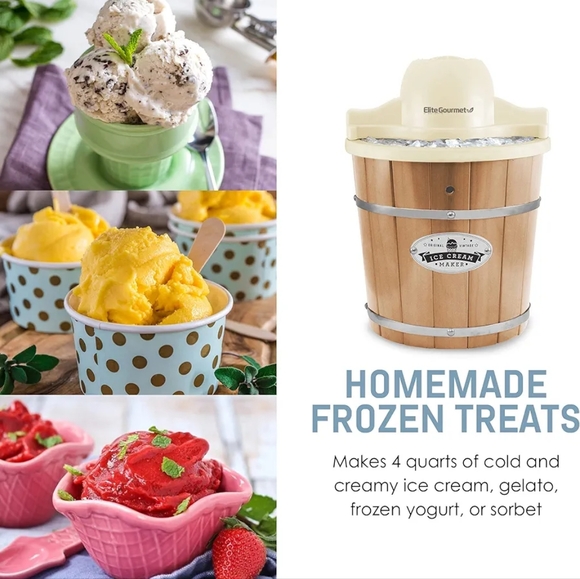 Kitchen | 4qt Electric Motorized Ice Cream Gelato Frozen Yogurt Maker ...